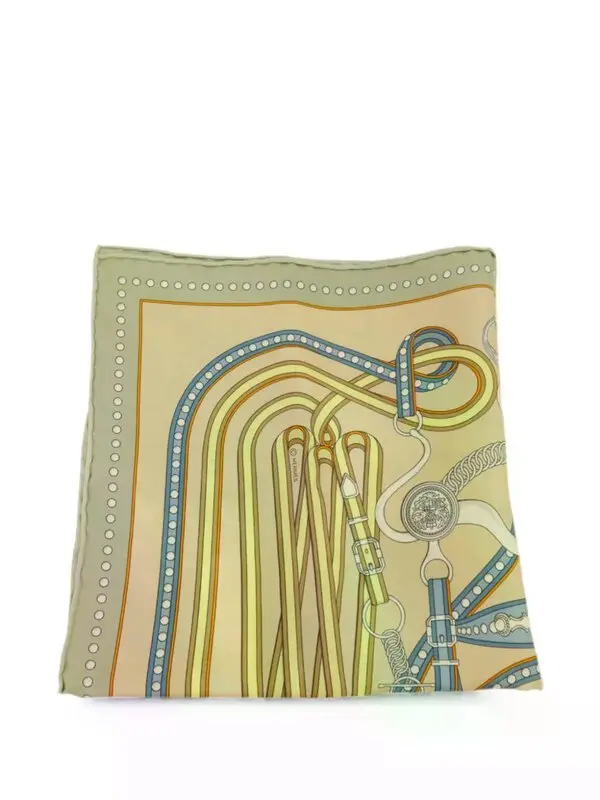 Hermès Equestrian-print Silk Scarf