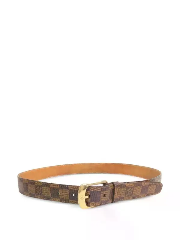 LOUIS VUITTON Damier Ebene Ellipse Belt - Brown