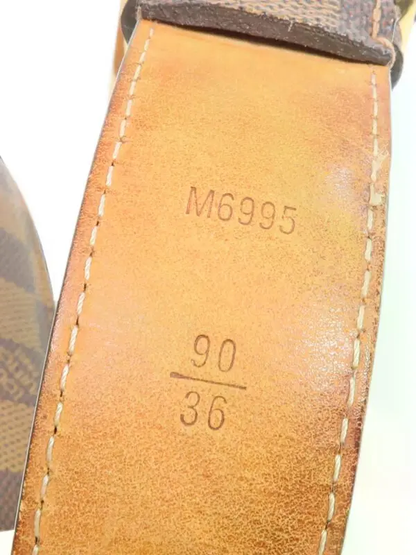 LOUIS VUITTON Damier Ebene Ellipse Belt