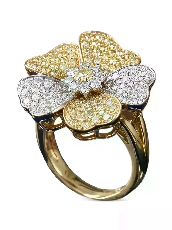 HYT JEWELRY Diamond Flower Ring