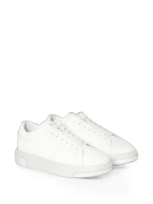 Emporio Armani Logo-print Leather Sneakers - White