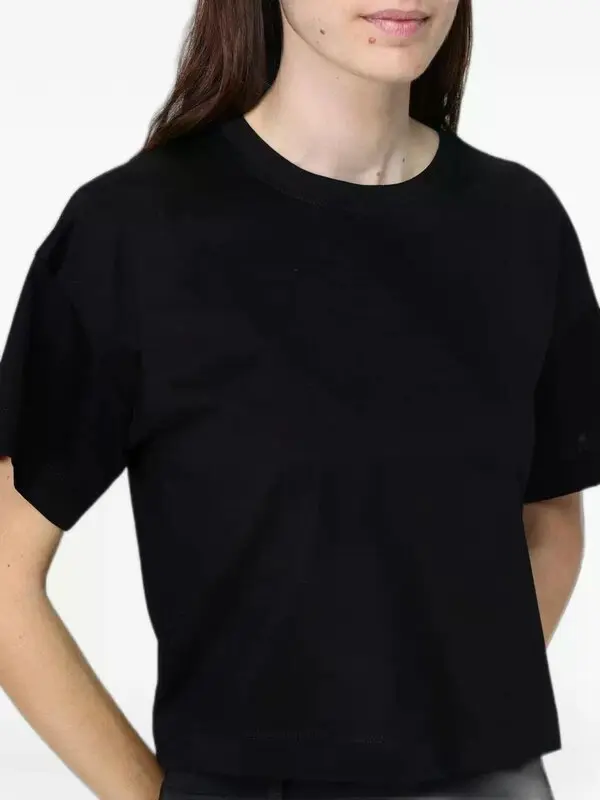 Max Mara Logo Embroidered Cropped T-shirt
