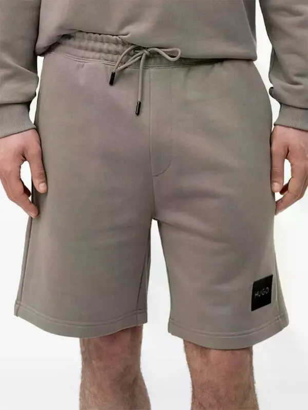 Hugo Drawstring Shorts With Logo Patch