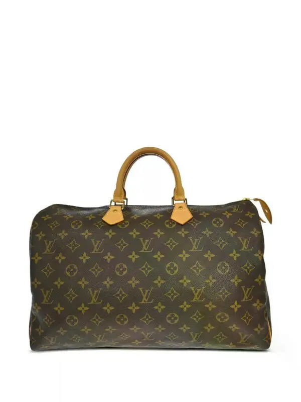 LOUIS VUITTON Monogram Speedy 40 Handbag - Brown