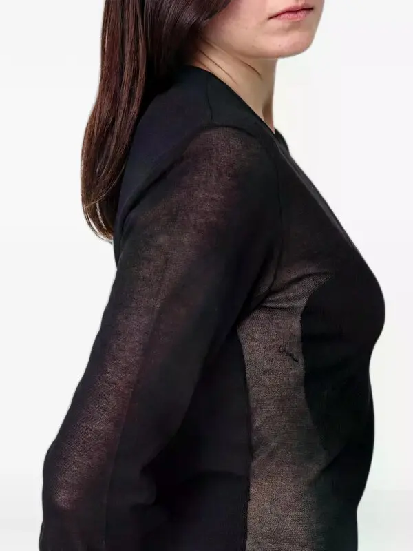 Stella McCartney Mesh Panel Long Sleeve Maxi Dress