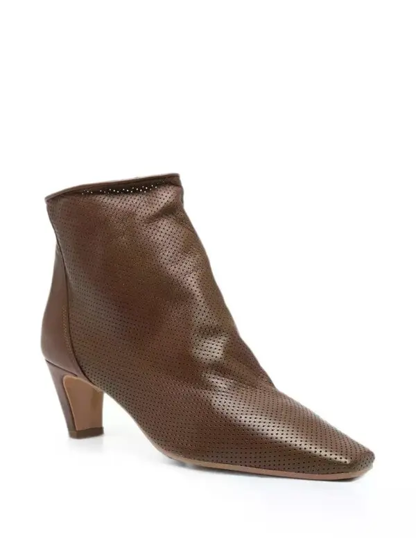 BIANCADI Perforated Leather Ankle Boots