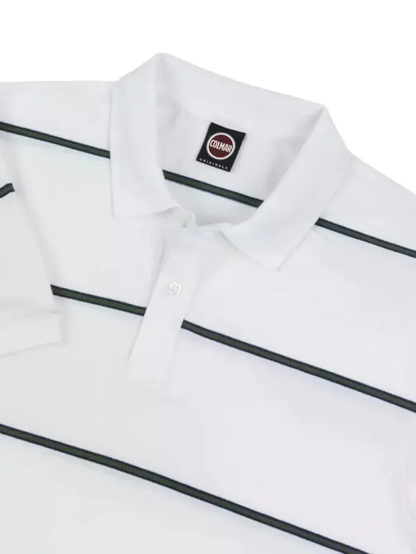 COLMAR Striped-print Polo Shirt - White