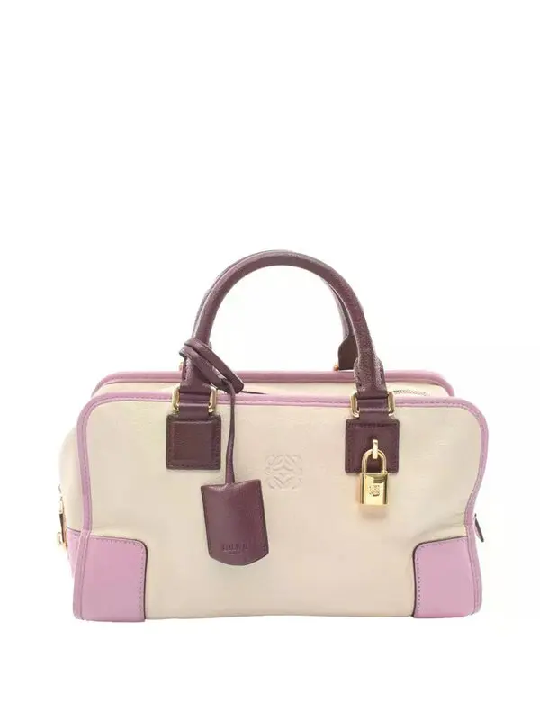 Loewe Tricolor Goatskin Amazona 28 Handbag - Neutrals
