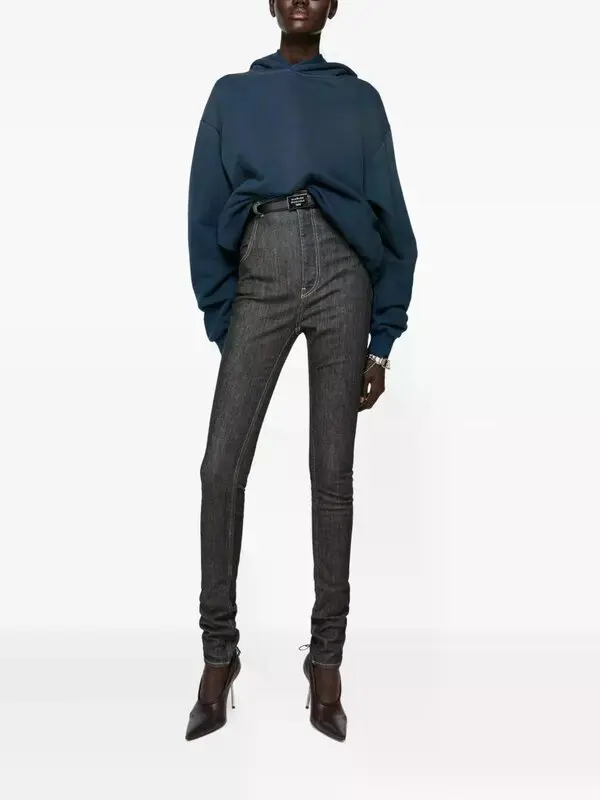 Acne Studios Logo Print Hoodie - Blue