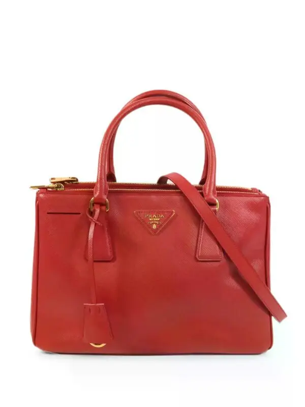 Prada Saffiano Leather Shoulder Bag - Red