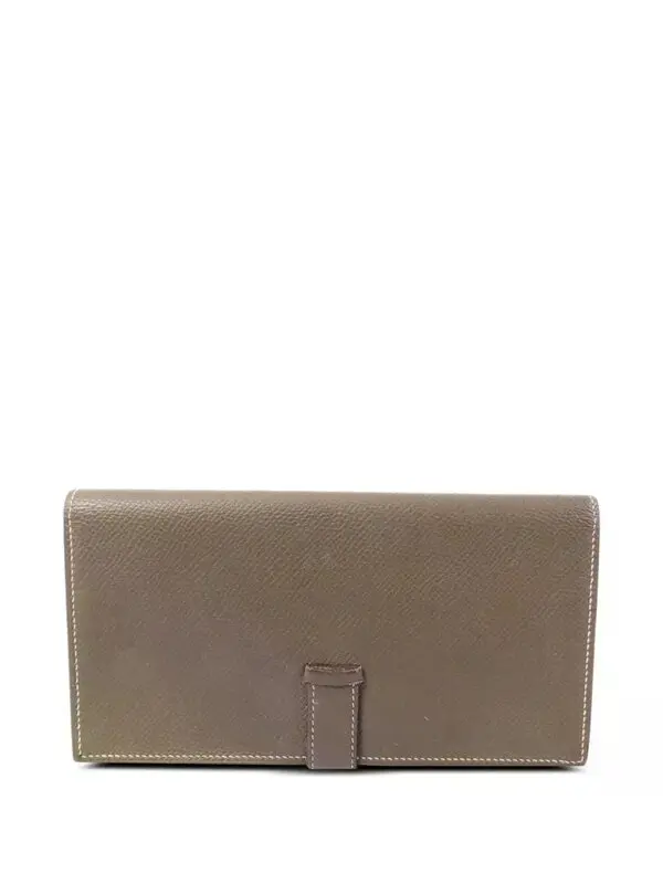 Hermès Bearn H-tab Wallet - Grey