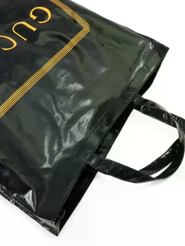Gucci Logo Print Tote Bag - Black