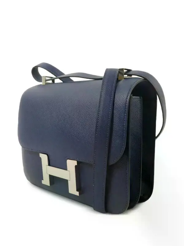 Hermès 24 Constance Leather Shoulder Bag - Blue