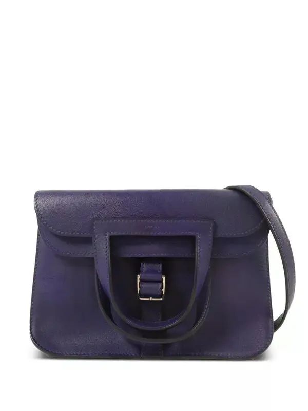 Hermès Halzan Leather Shoulder Bag - Blue