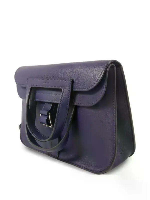 Hermès Halzan Leather Shoulder Bag - Blue
