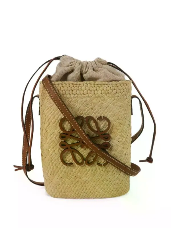 Loewe Square Pocket Anagram Shoulder Bag - Neutrals