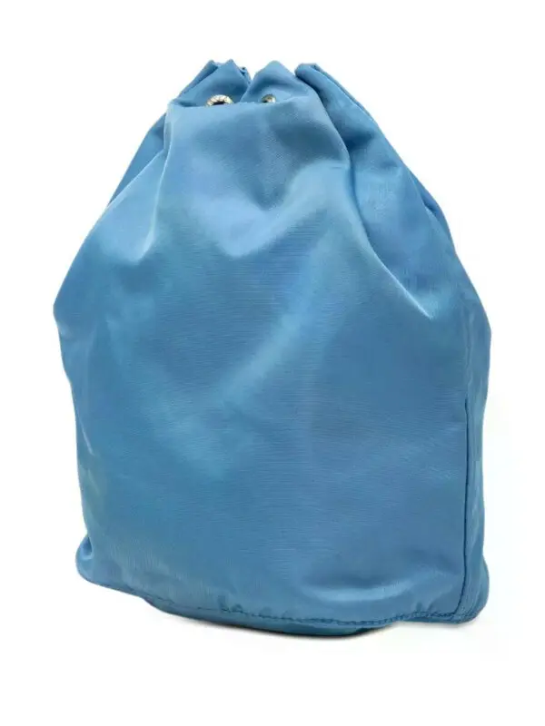 Prada Tessuto Drawstring Pouch - Blue