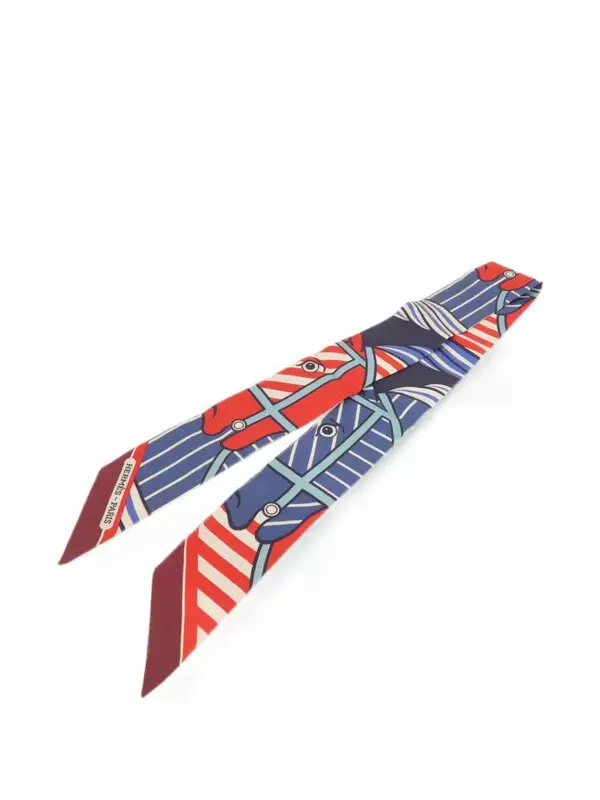 Hermès Twilly Horse-print Silk Scarf