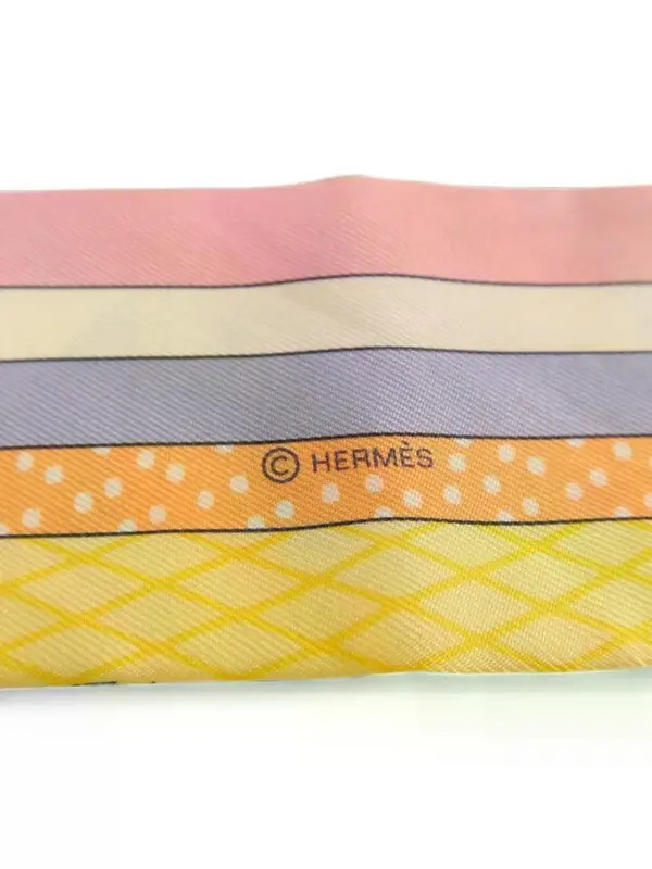 Hermès Twilly Animal-print Silk Scarf