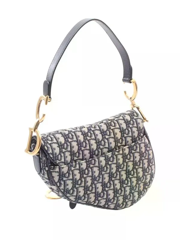 Dior Oblique Canvas Saddle Bag Shoulder Bag