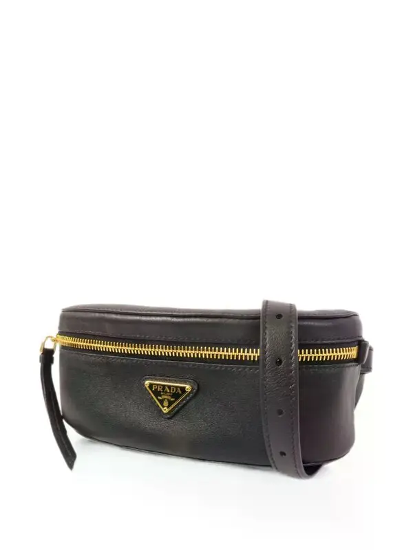 Prada Triangle Logo Leather Belt Bag