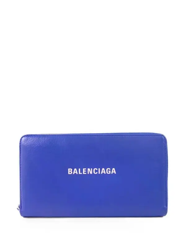 Balenciaga Logo-print Leather Long Wallet