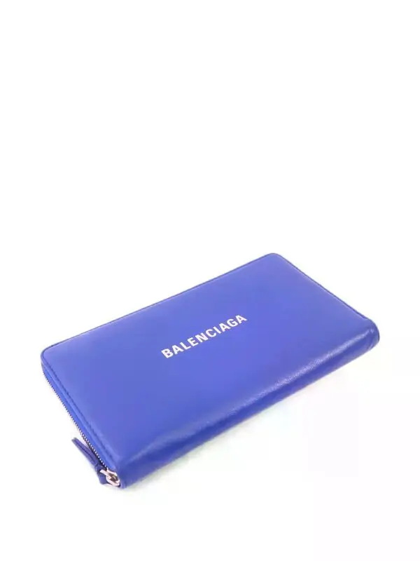 Balenciaga Logo-print Leather Long Wallet