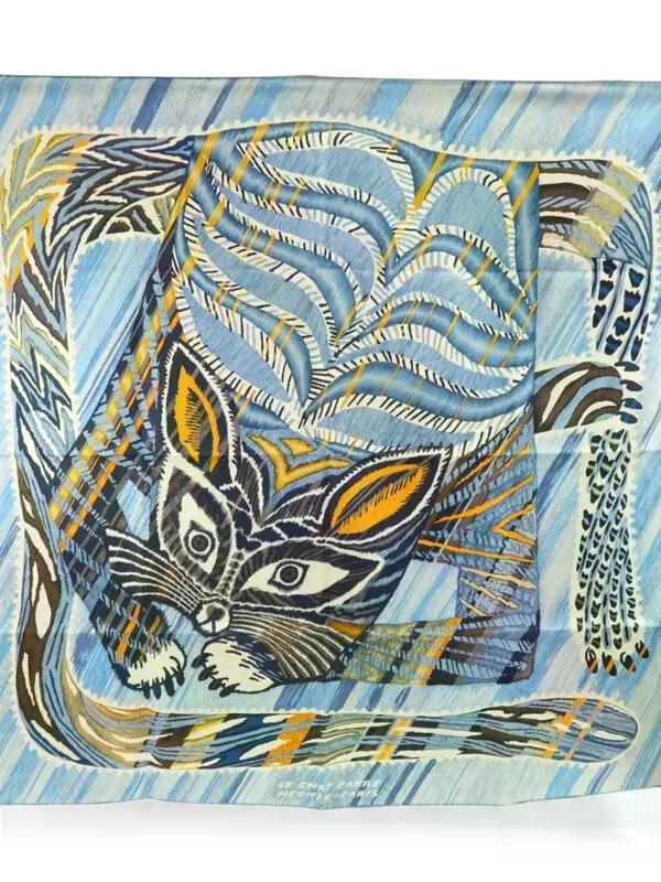 Hermès Cat-print Scarf