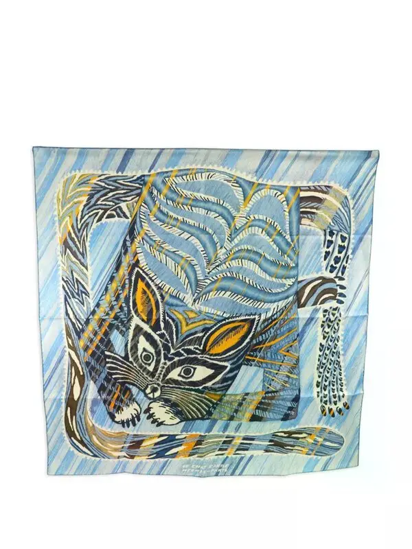 Hermès Cat-print Scarf