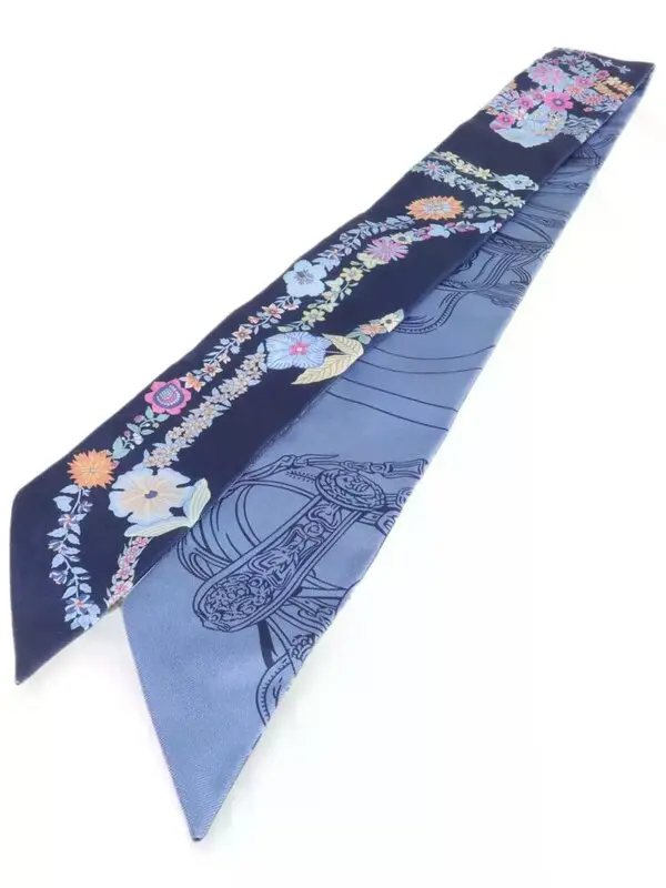 Hermès Floral-print Silk Scarf