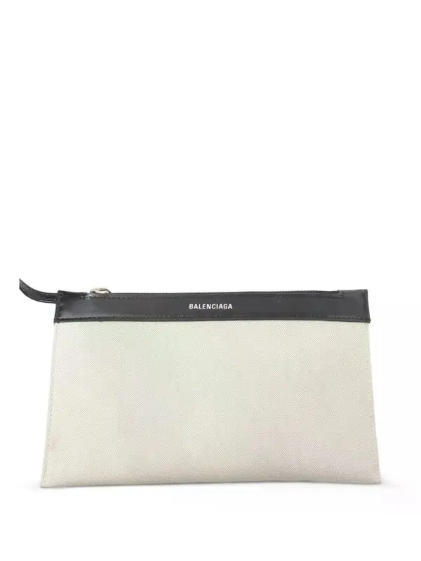 Balenciaga Navy Cabas Tote Bag - Neutrals