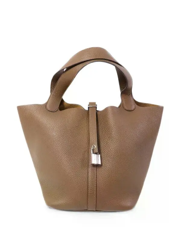 Hermès 2022 Mm Picotin Clemence-leather Tote Bag - Brown