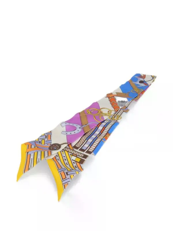 Hermès Twilly Equestrian-print Scarf