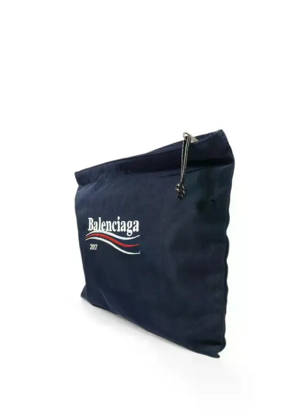 Balenciaga Logo-embroidered Clutch Bag