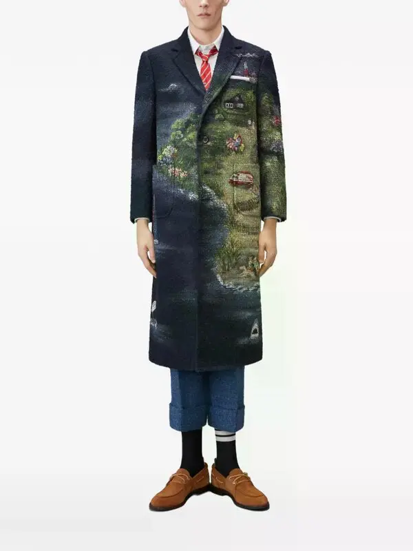 Thom Browne Nantucket Bouclé Scenic Coat