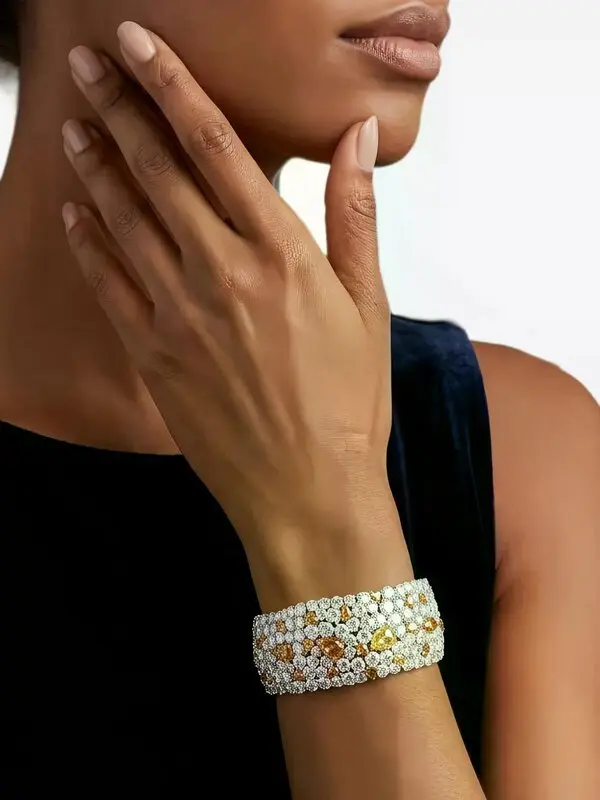 HYT JEWELRY 18k White Gold Diamond Bracelet