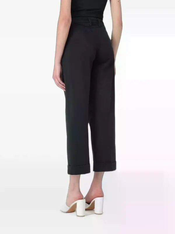 RE-HASH Cropped Trousers With Turn-up Cuffs