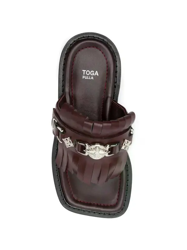 Toga Fringe Detail Buckled Sandals