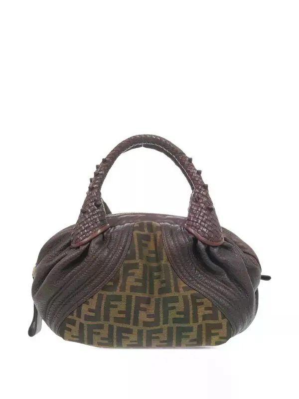 Fendi Mini Zucca Canvas And Leather Spy Handbag