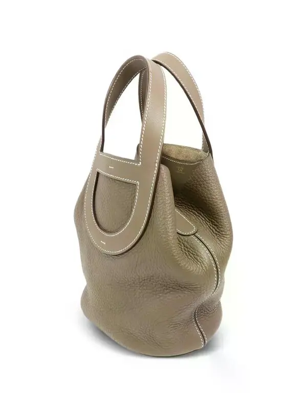 Hermès 18 In-the-loop Leather Tote Bag - Grey