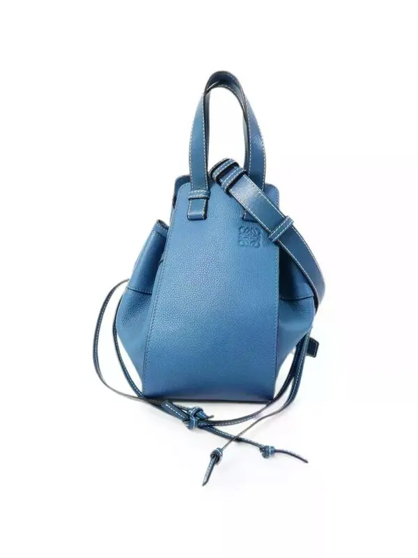 Loewe Small Hammock Calf-leather Tote Bag - Blue
