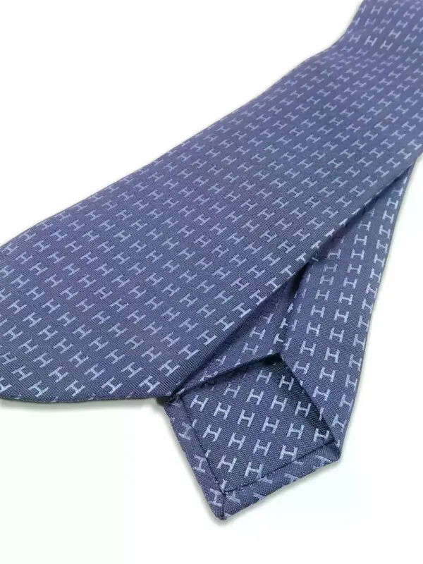 Hermès H Patterned Silk Tie