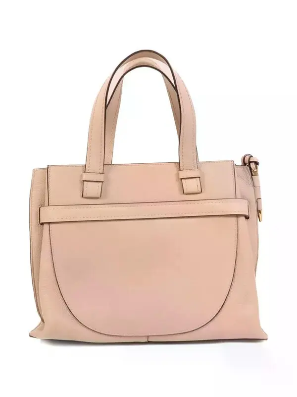 Loewe Gate Leather Tote Bag - Neutrals