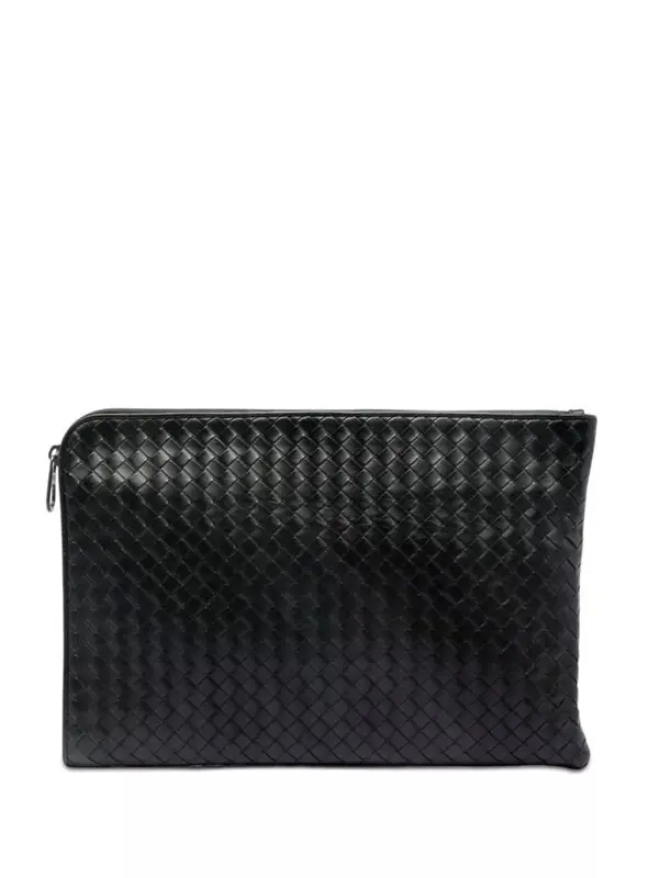 Bottega Veneta Nappa Intrecciato Clutch Bag - Black