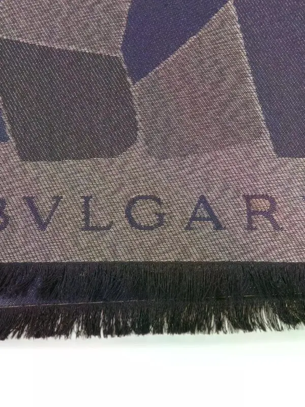 BVLGARI Mosaic-print Fringed Silk Scarf