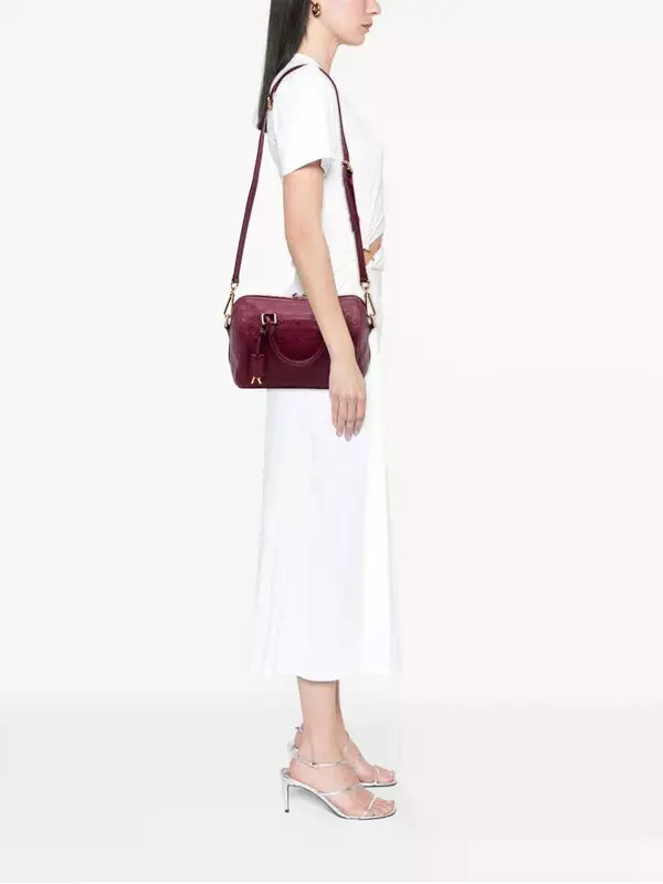 LOUIS VUITTON Monogram Empreinte Speedy Bandouliere 25 Satchel - Red