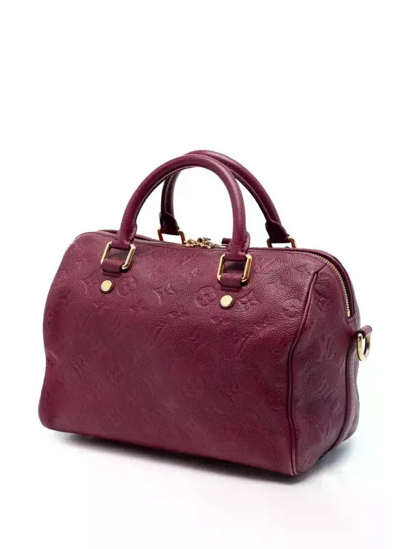 LOUIS VUITTON Monogram Empreinte Speedy Bandouliere 25 Satchel - Red