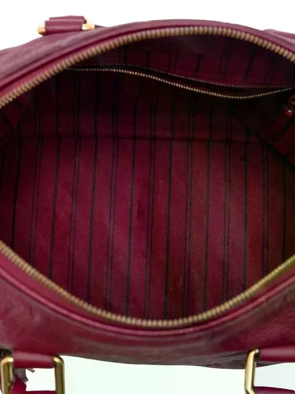 LOUIS VUITTON Monogram Empreinte Speedy Bandouliere 25 Satchel - Red