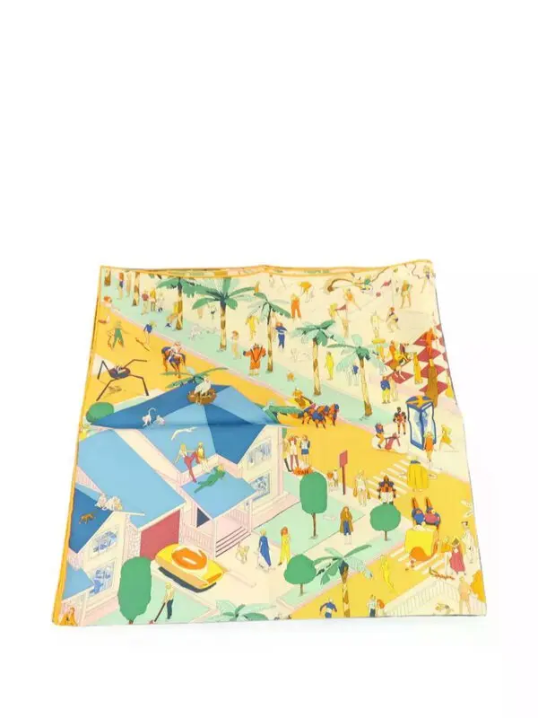 Hermès Graphic-print Silk Scarf