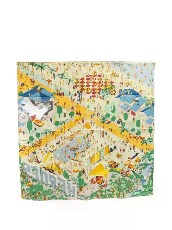 Hermès Graphic-print Silk Scarf